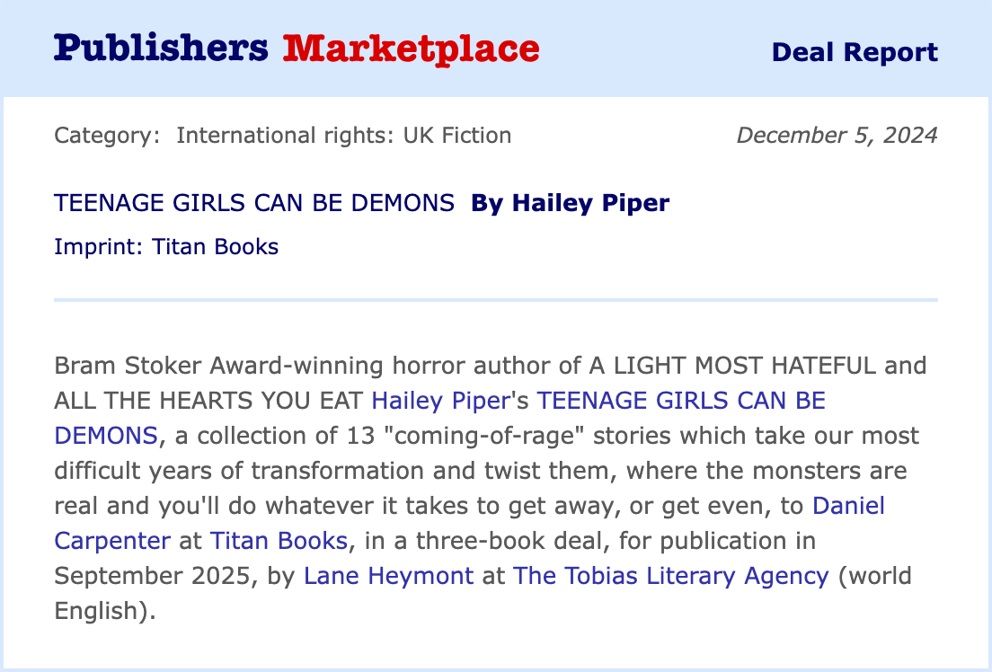 Hailey Piper – Horror Fiction